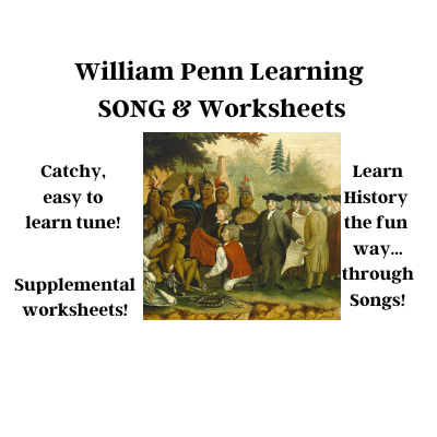 William Penn History Learning SONG & Worksheets – JojosClassroom